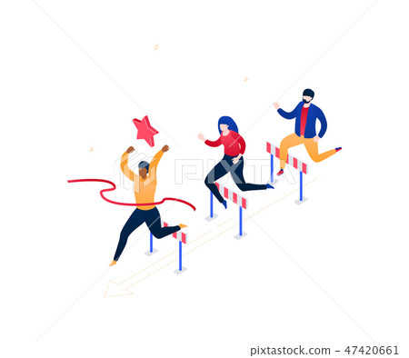 Business competition - modern colorful... - Stock Illustration ...