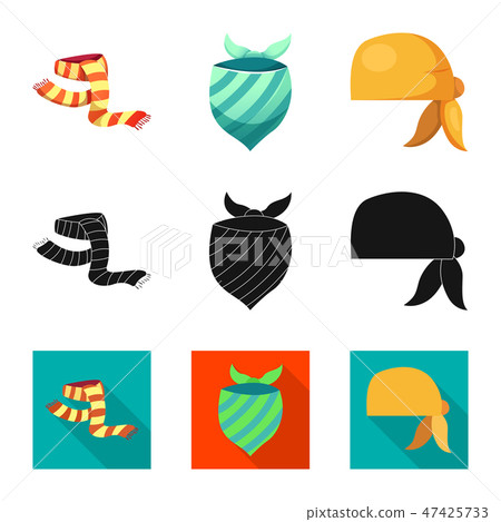 Vector illustration of scarf and shawl logo.... - Stock Illustration ...