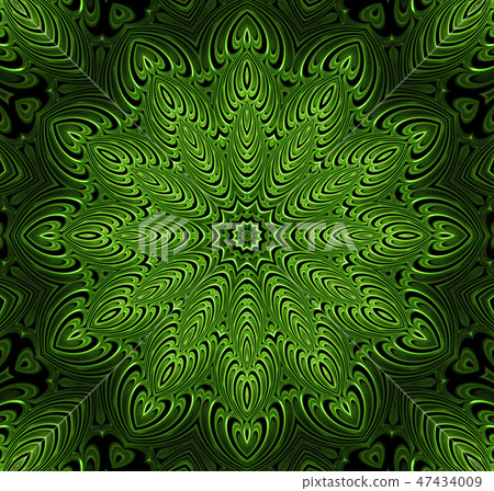 abstract fractal futuristic green pattern - Stock Illustration ...
