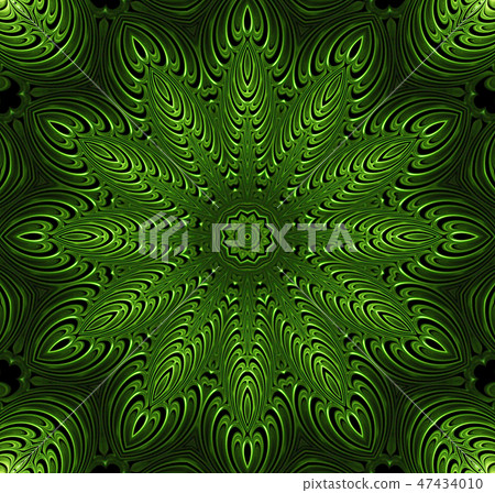 abstract fractal futuristic green pattern - Stock Illustration ...