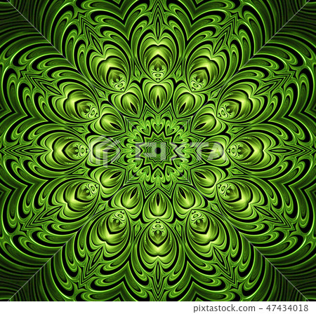 abstract fractal futuristic green pattern - Stock Illustration ...