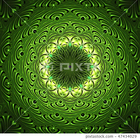 abstract fractal futuristic green pattern - Stock Illustration ...