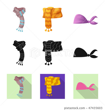Vector illustration of scarf and shawl logo.... - Stock Illustration ...