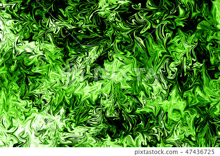 Liquid Abstract Pattern With UFO Green - Stock Illustration [47436725 ...