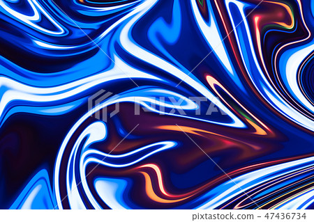 Liquid Abstract Pattern With Neon Light - Stock Illustration [47436734 ...