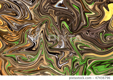 Liquify Abstract Pattern With Yellow, Brown - Stock Illustration ...