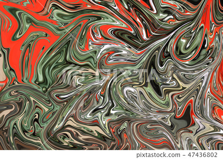 Liquify Abstract Pattern With Grey, Red, Green - Stock Illustration ...