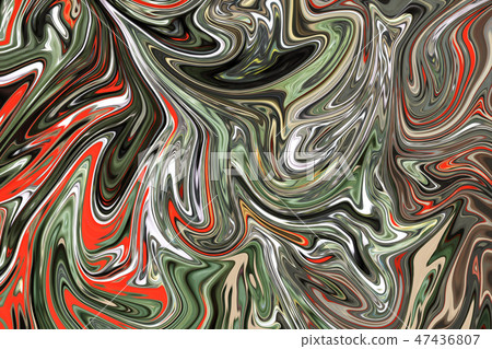 Liquify Abstract Pattern With Grey, Red, Green - Stock Illustration ...