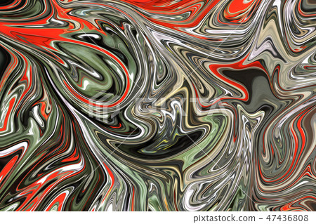 Liquify Abstract Pattern With Grey, Red, Green - Stock Illustration ...
