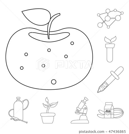Vector illustration of genetic and plant logo.... - Stock Illustration ...