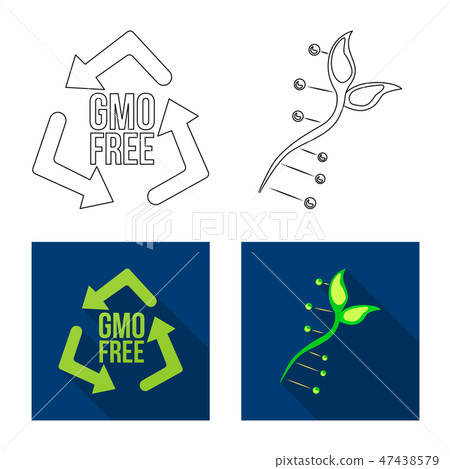 Vector design of genetic and plant icon.... - Stock Illustration ...