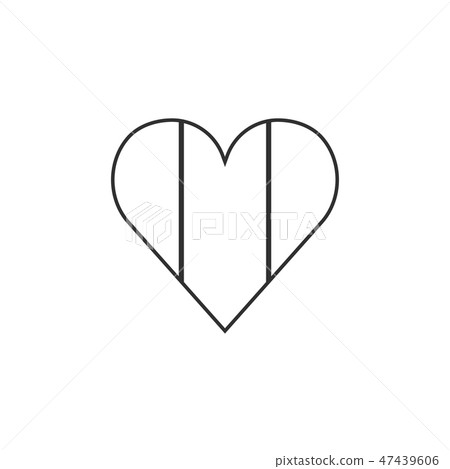 Vertical triband country flag icon in heart shape - Stock Illustration ...