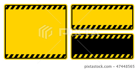 Warning sign frame - Stock Illustration [47448565] - PIXTA