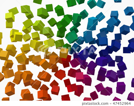 colorful cubes. 3d pixel style vector... - Stock Illustration [47452964 ...