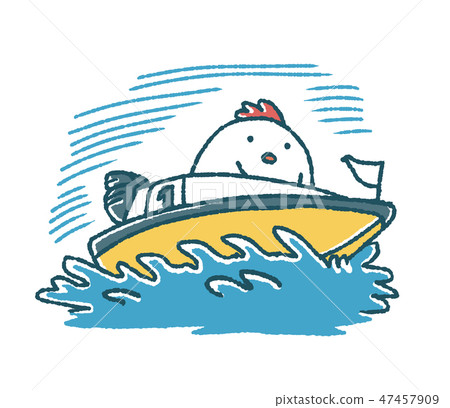 Loose chicken raceboat - Stock Illustration [47457909] - PIXTA