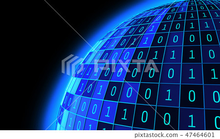 01 or binary numbers ball or sphere isolated on... - Stock Illustration ...