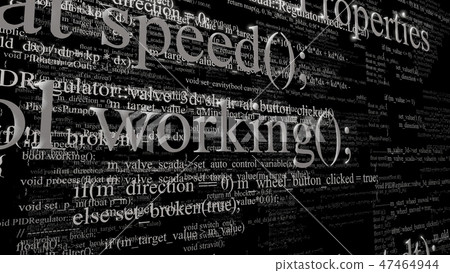 Software source code. Layers of program code on... - Stock Illustration ...