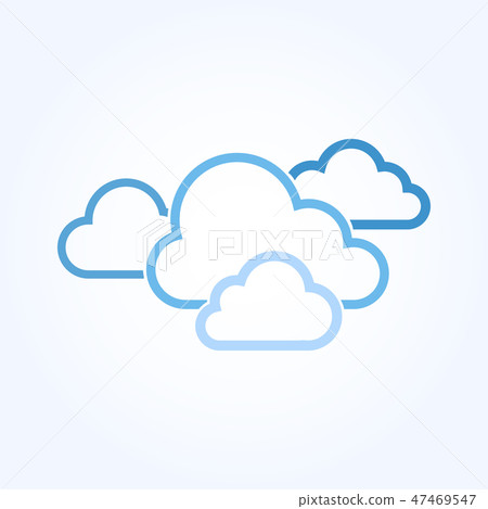 Cloud isolate vector icon style background - Stock Illustration ...