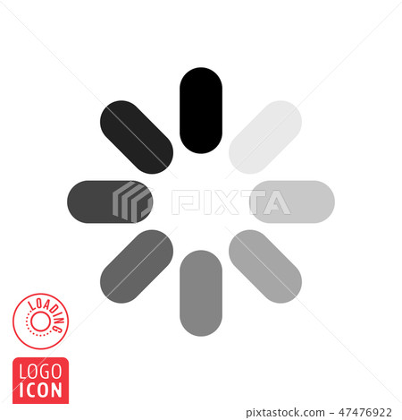 Loading icon on white background.Load data symbol - Stock Illustration ...