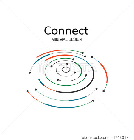 Abstract network connection. icon logo design - Stock Illustration ...