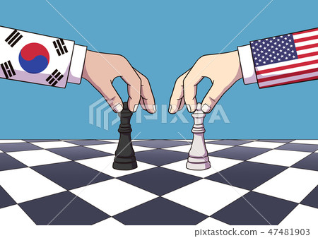 Diplomacy and trade War, international trade... - Stock Illustration ...