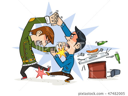 Cartoon of various incidents and accidents... - Stock Illustration ...
