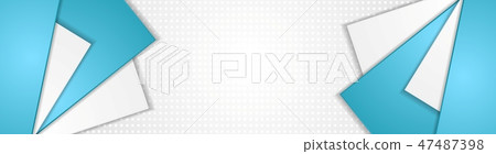 Abstract blue grey tech geometric banner design-插圖素材 [47487398] - PIXTA圖庫