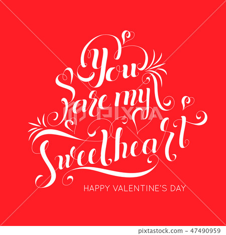 Vector lettering design for Valentines Day... - Stock Illustration ...