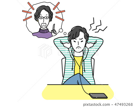 Junior high school students quarreling with... - Stock Illustration ...