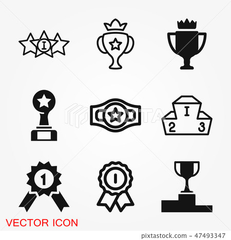 Champion vector icon, flat design for web - Stock Illustration ...