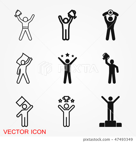 Champion vector icon, flat design for web - Stock Illustration ...