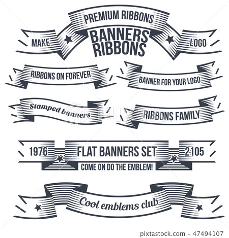 Vintage classic banners - Stock Illustration [47494107] - PIXTA