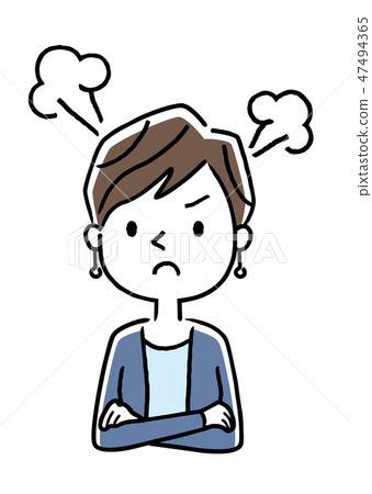 Young lady: angry, angry - Stock Illustration [47494365] - PIXTA
