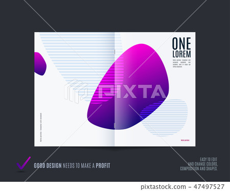 Abstract double-page cover brochure design soft... - Stock Illustration ...