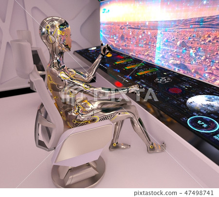 Commander room perming3DCG Illustration material - Stock Illustration ...