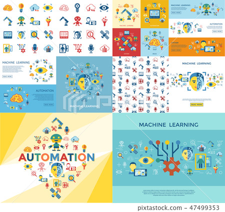 Digital vector machine learning - Stock Illustration [47499353] - PIXTA