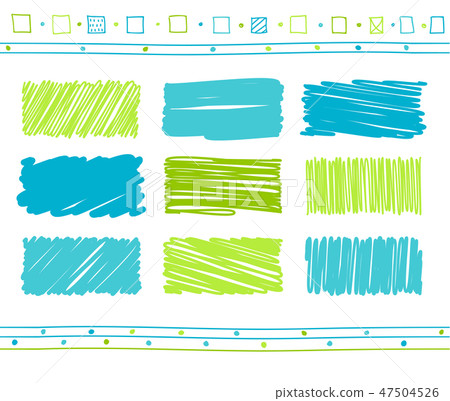 Vector set of scribble elements - Stock Illustration [47504526] - PIXTA