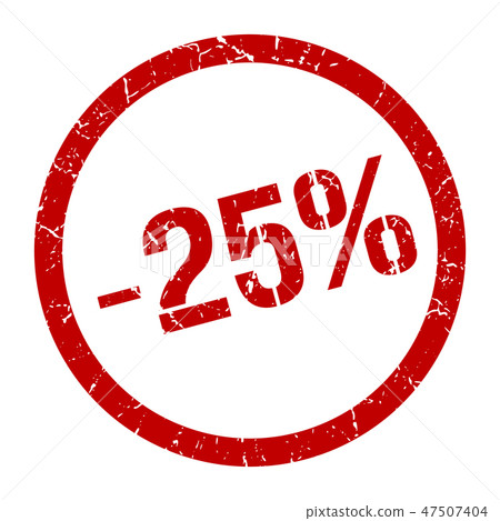 -25% stamp - Stock Illustration [47507404] - PIXTA