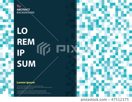 Abstract pixel blue color of magazine cover design - Stock Illustration ...