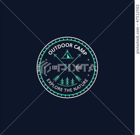 Outdoor camp logo-插圖素材 [47512503] - PIXTA圖庫
