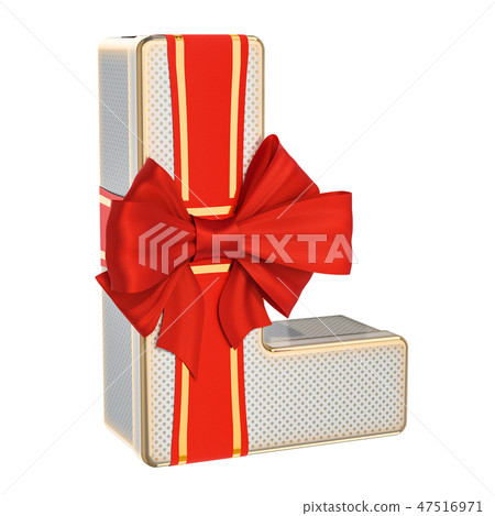 Letter L, gift box shaped of a letter L - Stock Illustration [47516971 ...