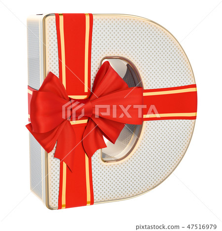 Letter D, gift box shaped of a letter D - Stock Illustration [47516979 ...