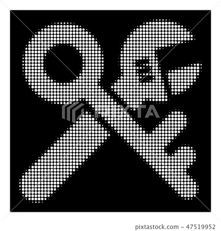 White Halftone Security Tools Icon - Stock Illustration [47519952] - PIXTA
