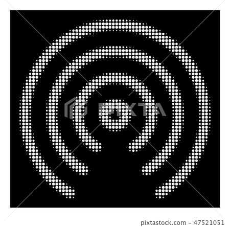 White Halftone Airdrop Center Icon - Stock Illustration [47521051] - PIXTA