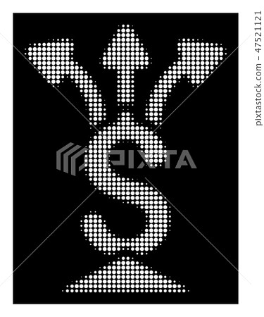 White Halftone Financial Aggregator Icon - Stock Illustration [47521121 ...