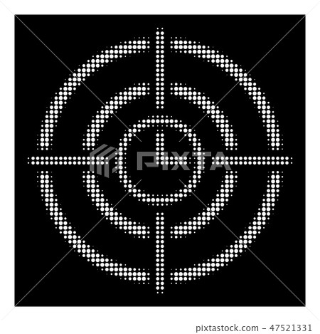 White Halftone Time Target Icon - Stock Illustration [47521331] - PIXTA