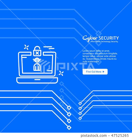 Cyber security design with creative design and log - Stock Illustration ...