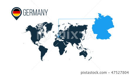 Germany location modern vector map - Stock Illustration [47527804] - PIXTA