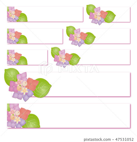 Hydrangea frame label set - Stock Illustration [47531052] - PIXTA