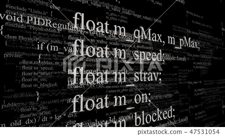 Software source code. Layers of program code on...-插圖素材 [47531054 ...